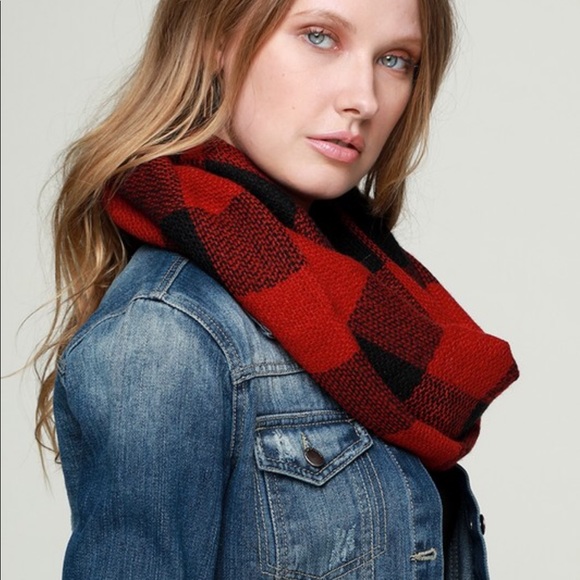 shopBossyJocey | Accessories | Jocelyn Red Buffalo Check Infinity Scarf ...
